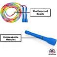 BuyJumpRopes, Rainbow - Long Plastic Adjustable Segmented Jump Rope for ...