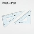 Uxcell 4piece Triangle Ruler Square Set 10cm 30/60 and 45/90 Degrees ...