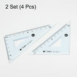 Uxcell 4piece Triangle Ruler Square Set 10cm 30/60 and 45/90 Degrees ...