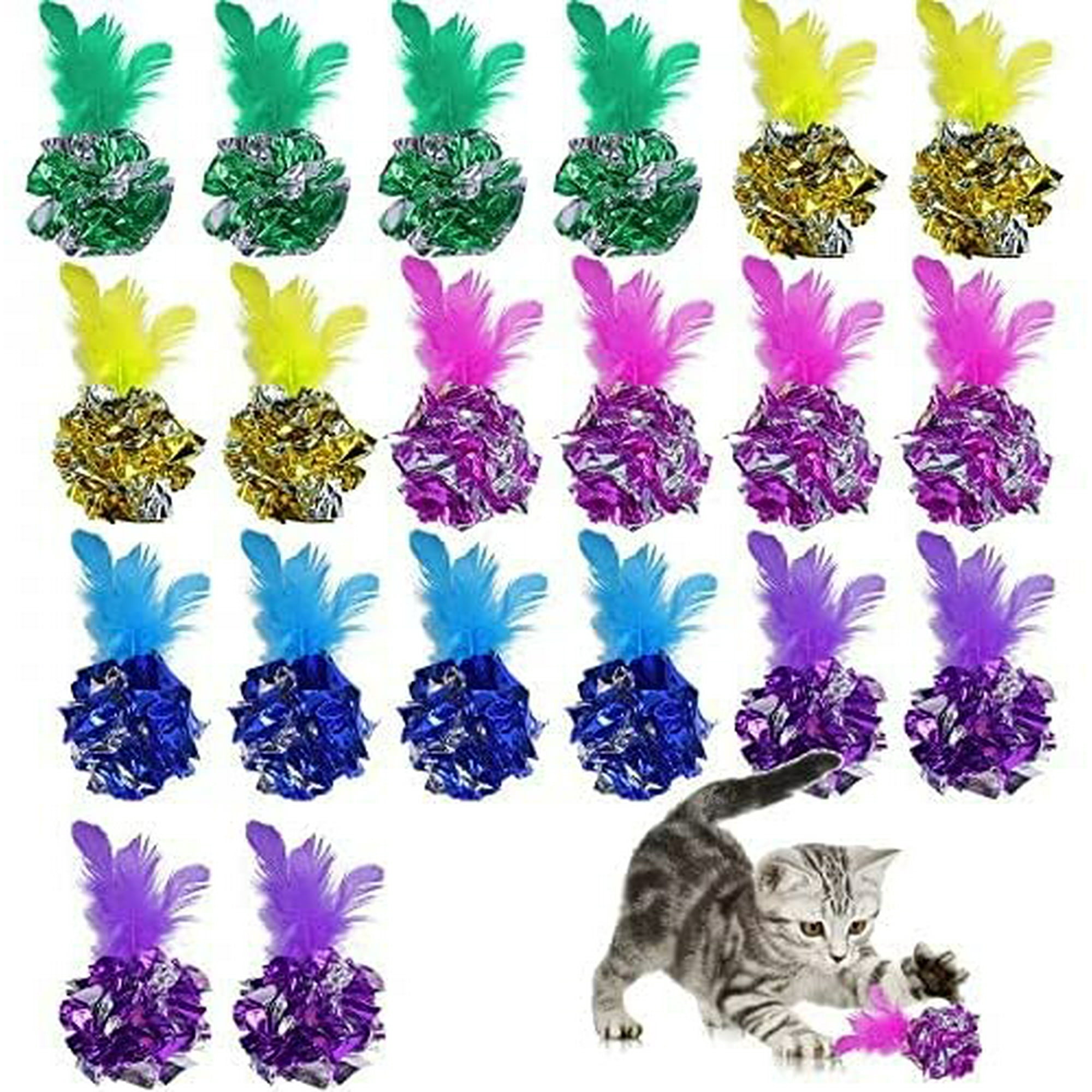 Click here for Surjde 20pcs Colorful Crinkle Balls With Feather P... prices