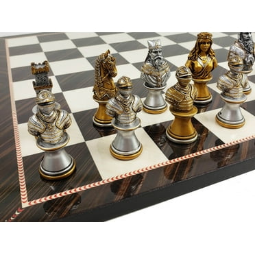 Chess Boards For Adults Medieval Times Skull Bust Chess Set - 32 Piece ...