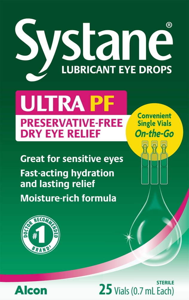 Systane Ultra Lubricant Eye Drops for Dry Eye Symptoms, 25 Preservative ...