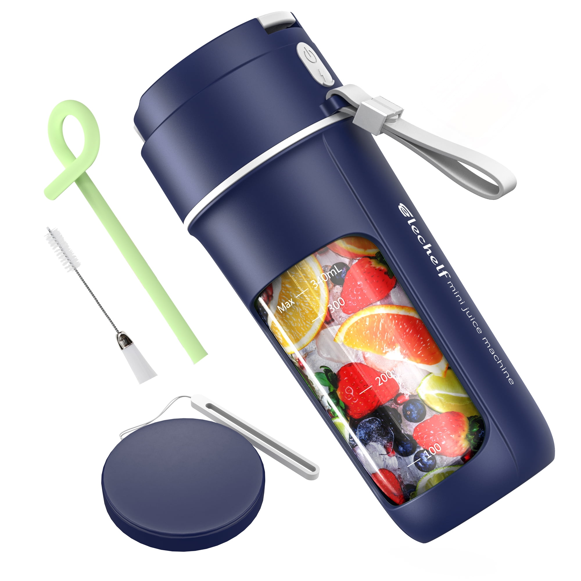 Elechelf Portable Blender with Travel Lid, 12oz Personal Blender with ...