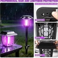 Solar Powered Bug Zapper Outdoor Waterproof, Dual Light Insect Killer ...