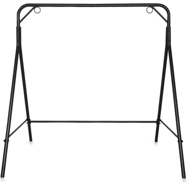Gymax Metal Porch Swing Stand Heavy Duty Hanging Swing Frame w/ 4 ...