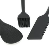 Oster Marion 5 Piece Silicone and Wood Kitchen Tool Set in Black ...
