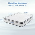 10 Inch King Size Medium Firm Mattress, Memory Foam with Pocket Springs ...
