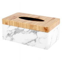 Nvzi Marble Pattern PU Leather Facial Tissue Box Napkin Holder, Tissue ...
