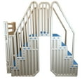 Confer Above Ground Pool Entry System with Blue Treads, Plastic Stairs ...