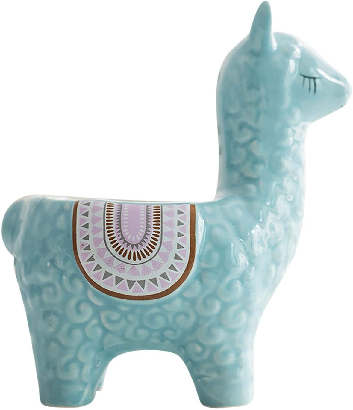 Home & Living Cute alpaca llama and goat rough pottery unglazed flower ...