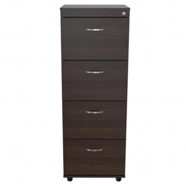 Inval 4 Drawer Lateral Wood Lockable Filing Cabinet, Espresso - Walmart.com