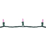 Northlight 100ct Mini Christmas String Lights Pink - 33' Green Wire ...