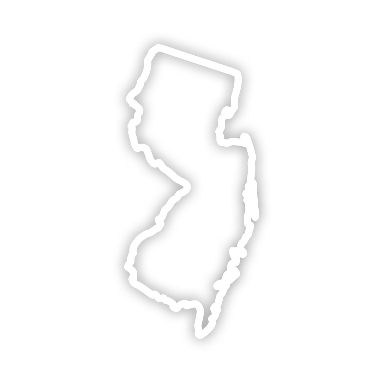 New Jersey Outline Sticker Decal Die Cut - Self Adhesive Vinyl - Weatherproof - Made in USA ...