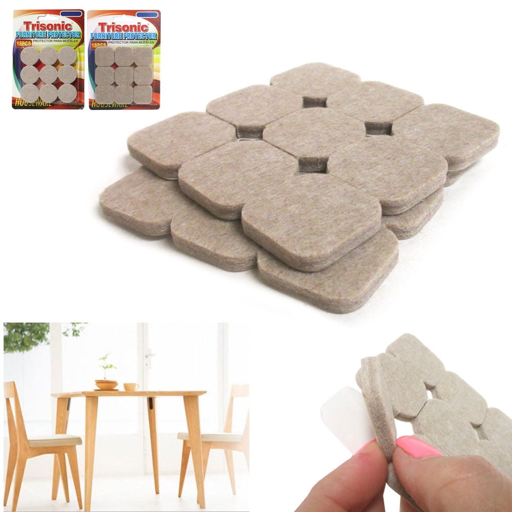 36PCS Furniture Felt Pads Self Adhesive Floor Scratch Protector Wall ...