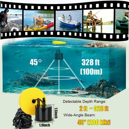 LUCKY Portable Fish Finder for Kayaks Hand held Depth Sounder Fish ...