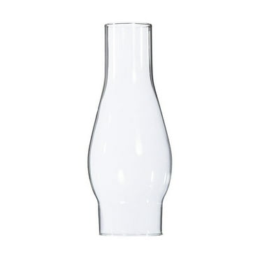 B&P Lamp® 3 Inch by 12 Inch Clear Glass Lamp Chimney to fit #2 Size Oil ...