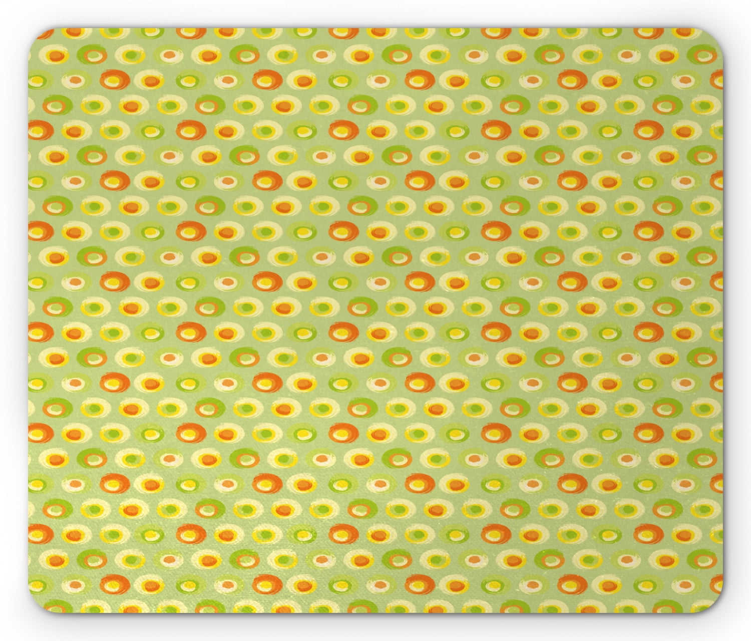 Paint Mouse Pad, Pattern of Grunge Paintbrush Circles in Vivid Tones ...