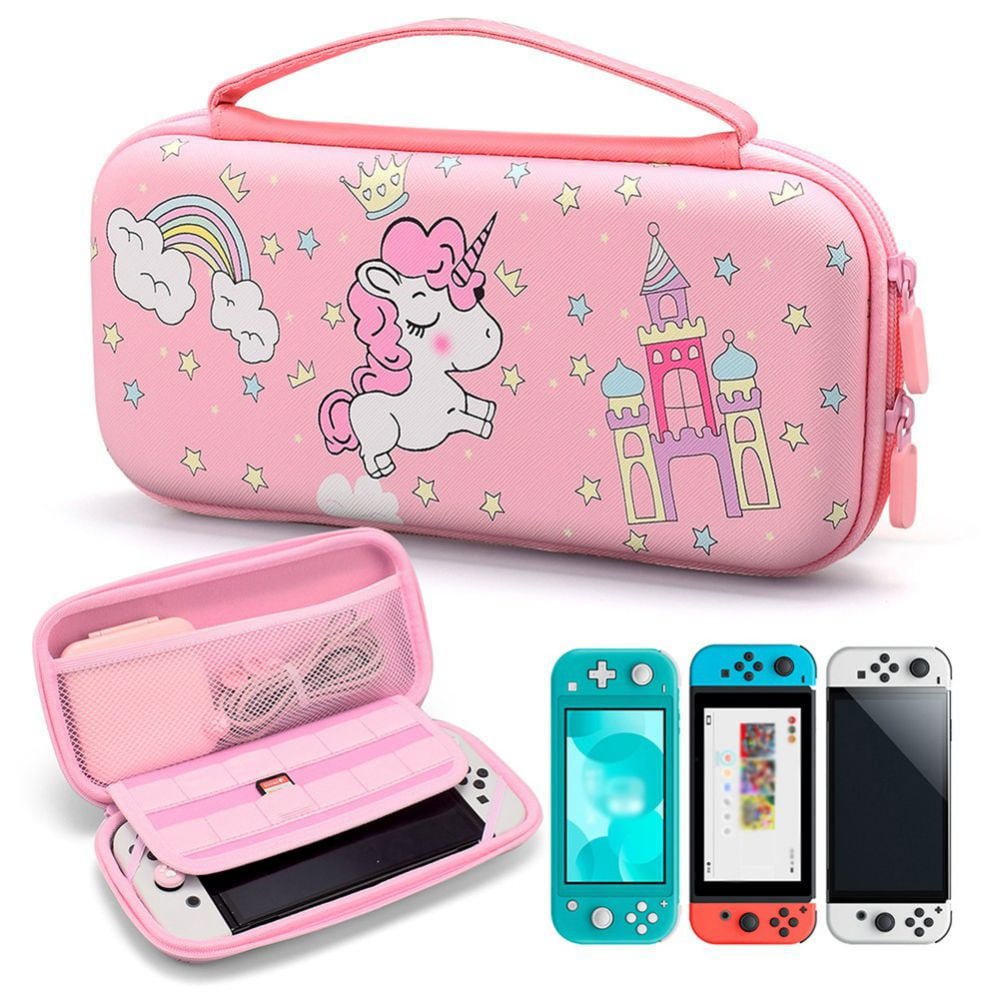 Pink Unicorn Carrying Case Compatible with Nintendo Switch/Switch Lite ... Pink Unicorn Carrying Case Compatible with Nintendo Switch/Switch Lite ...