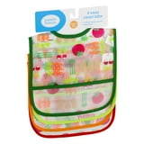 Luvable Friends Baby Girl Waterproof PEVA Bibs 4pk, Pink, One Size ...