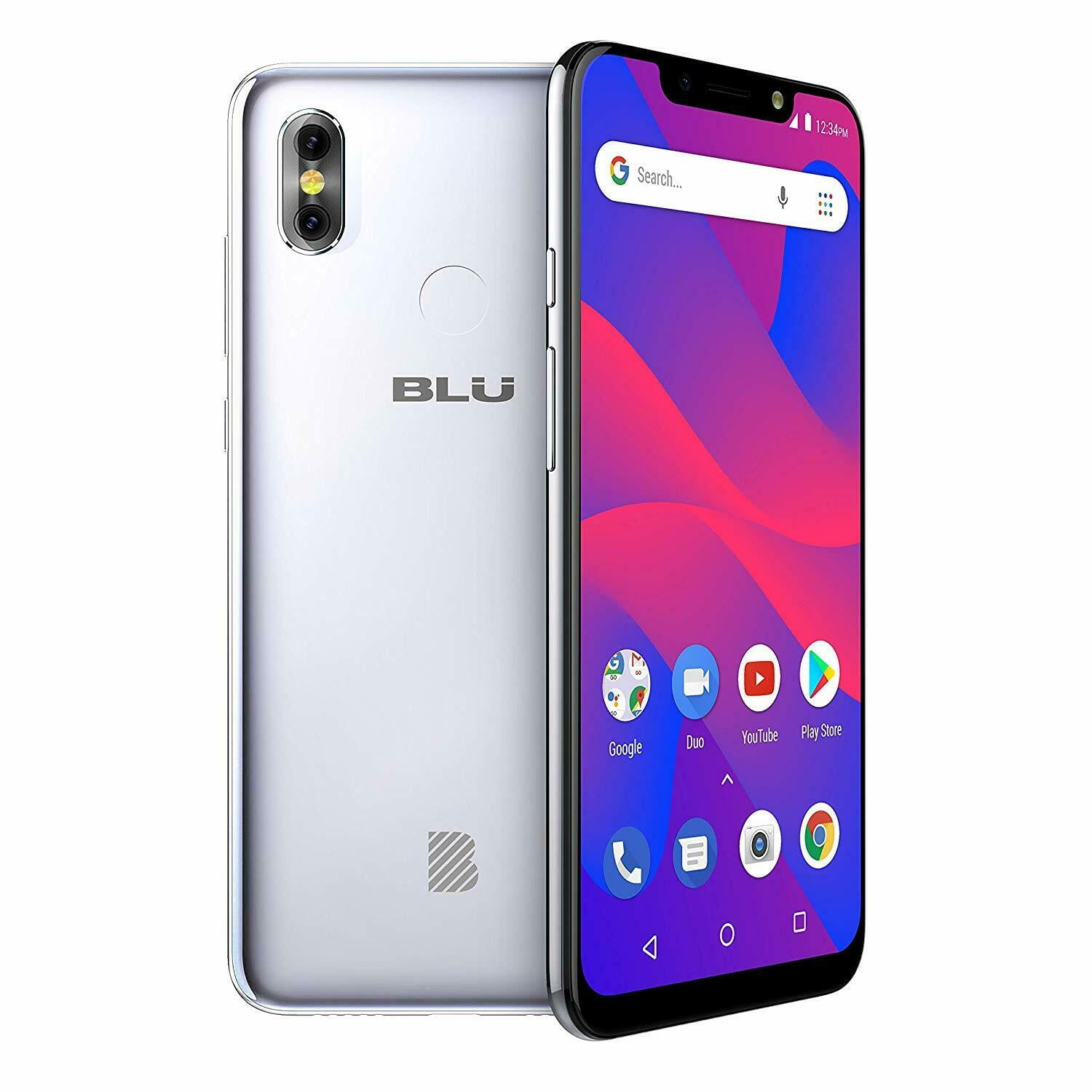 BLU R2 Plus 2019-6.2? HD+ Display Smartphone, 16GB+2GB RAM ?Silver ...