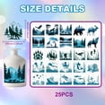 25Pcs 25 Styles PVC Self Adhesive Stickers Waterproof Embossed Decals ...