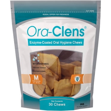 VetOne DuoClenz Oral Digestive Dental Chews for Dogs, Medium Size, 30 ...