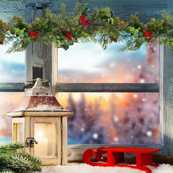 ESULOMP 5.9Ft Real Touch Norfolk Pine Garland, 71" Christmas Garland ...