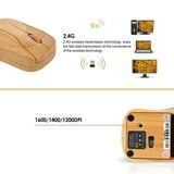 2.4G Wireless Optical Bamboo Mouse 3 Adjustable DPI Computer Mouse with ...