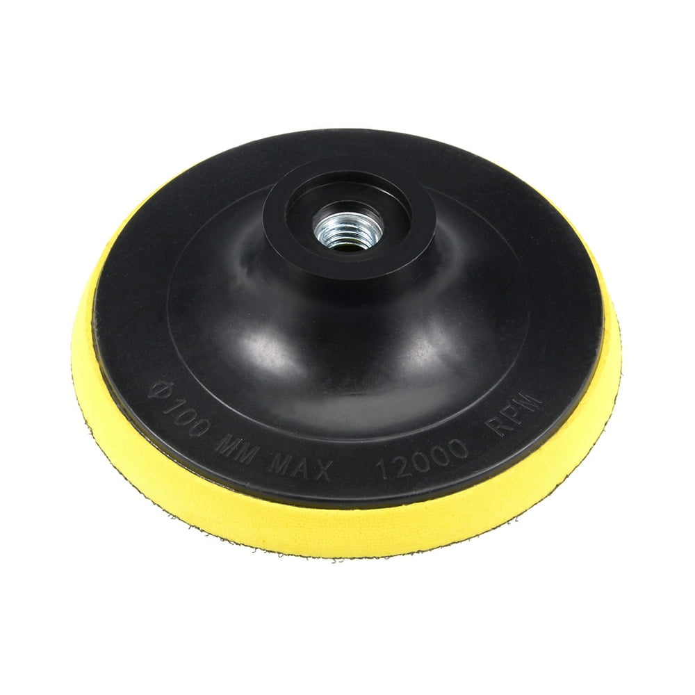 Uxcell 4 Inch Hook and Loop Backing Backer Pads with M10 Female Thread ...