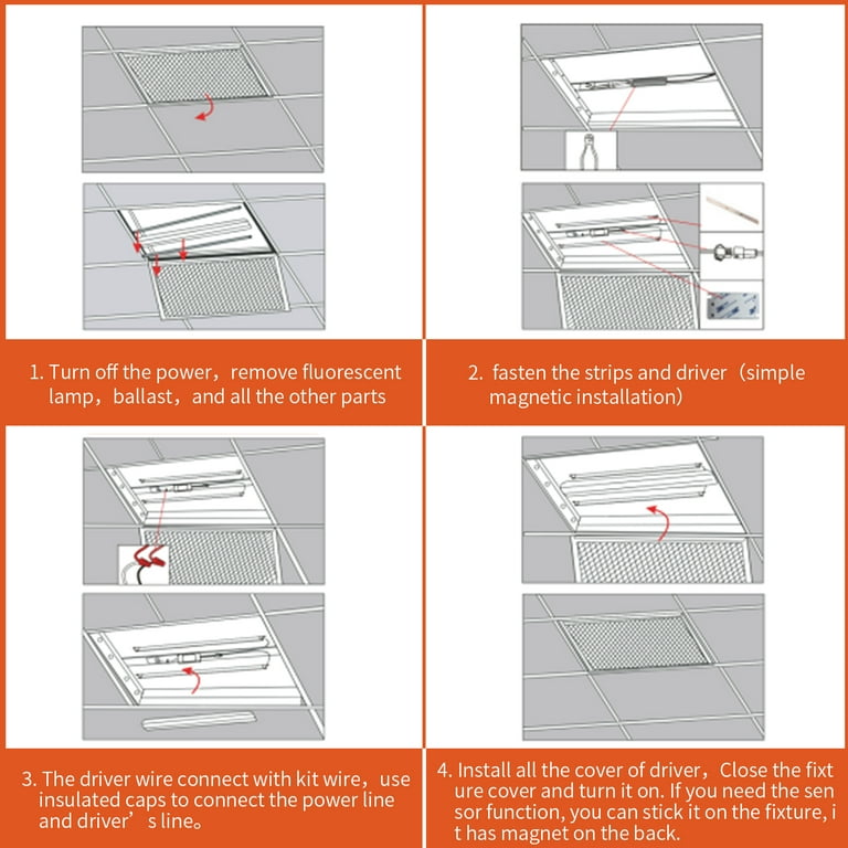 Troffer Light Fixture Parts | Shelly Lighting
