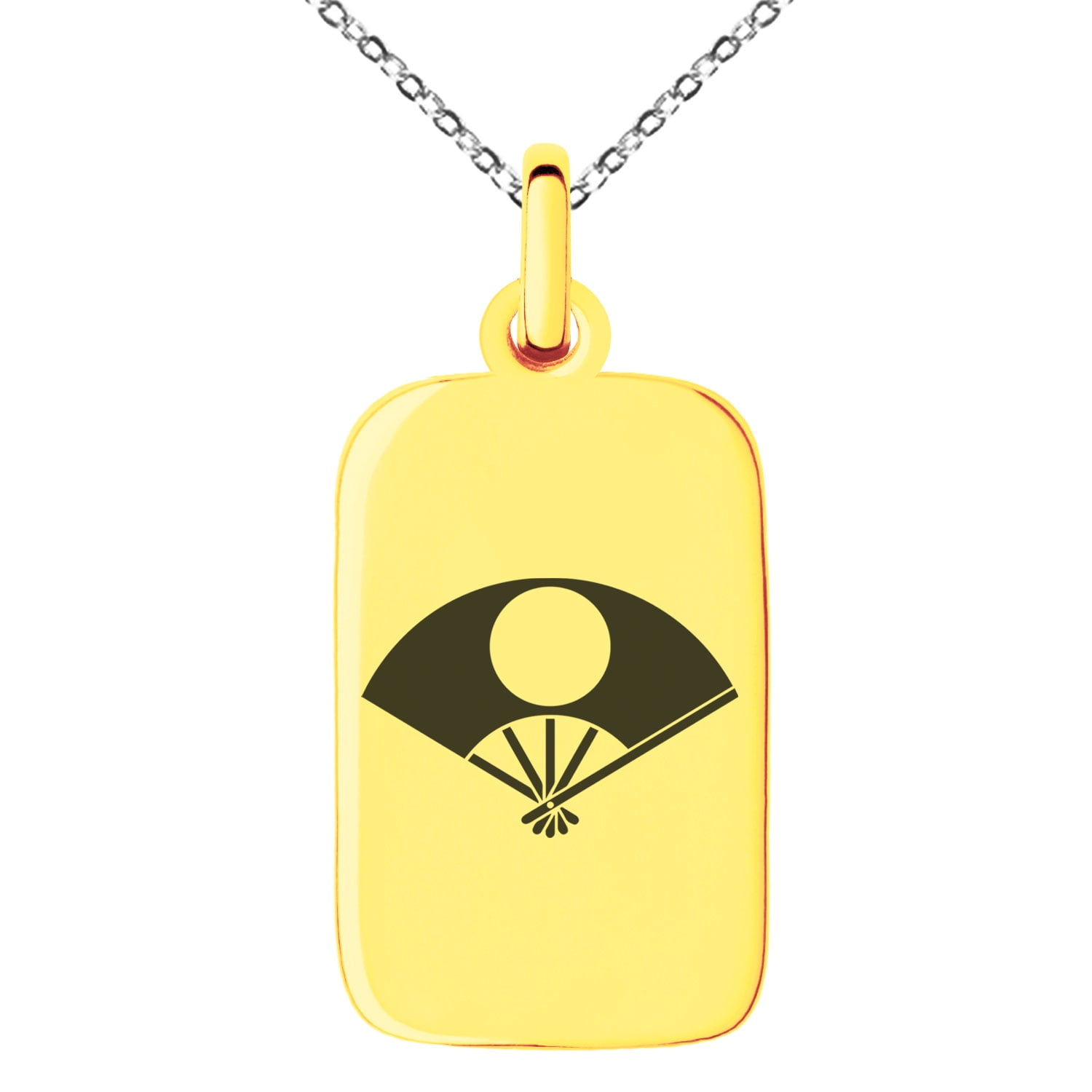 Stainless Steel Satake Samurai Crest Engraved Small Rectangle Dog Tag ...