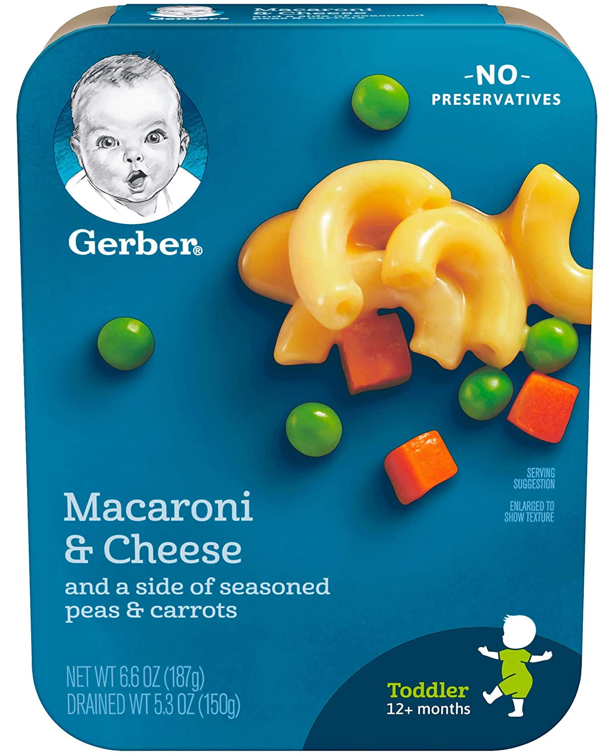 Gerber Lil Entrees, Mac & Cheese with Peas Carrots - 6.6 oz, 2 Count ...