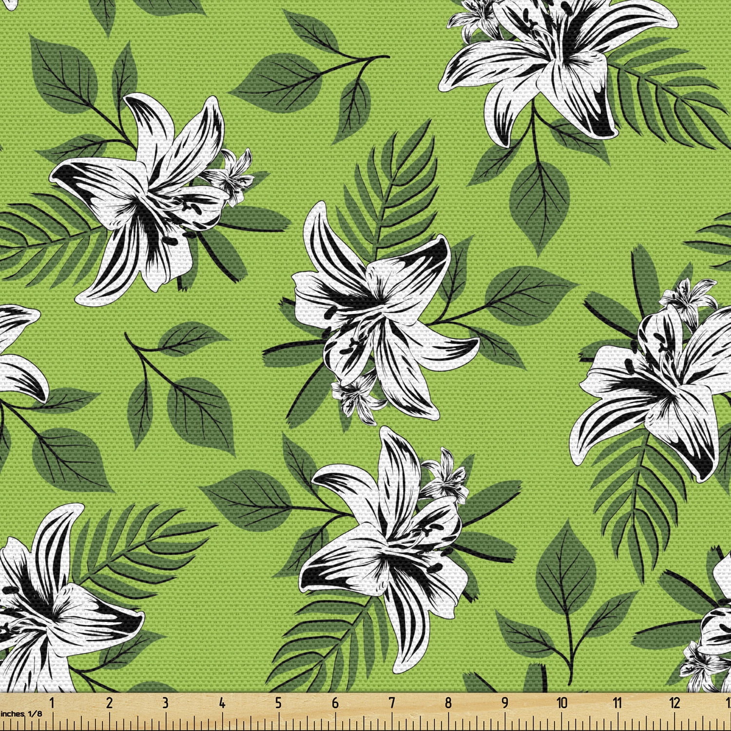 Aloha Fabric by the Yard, Graphic Image of Flowers and Leaves on ...