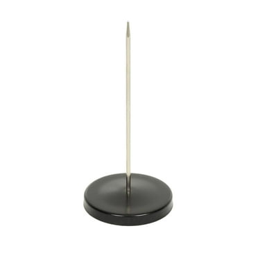 BRKURLEG Wood Desktop Note Pad with a Brass Knob, Memo Holder&Organizer ...