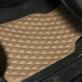 FH Group Diamond Pattern Floor Mats Leather For Car SUV Van Beige w ...