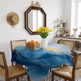 Blue Gradient Marble Water Ripple Table Cloth 54x54in, Waterproof ...