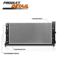 M-AUTO 2837 Aluminum Radiator Replacement fit 2005-2011 Impala/Monte ...