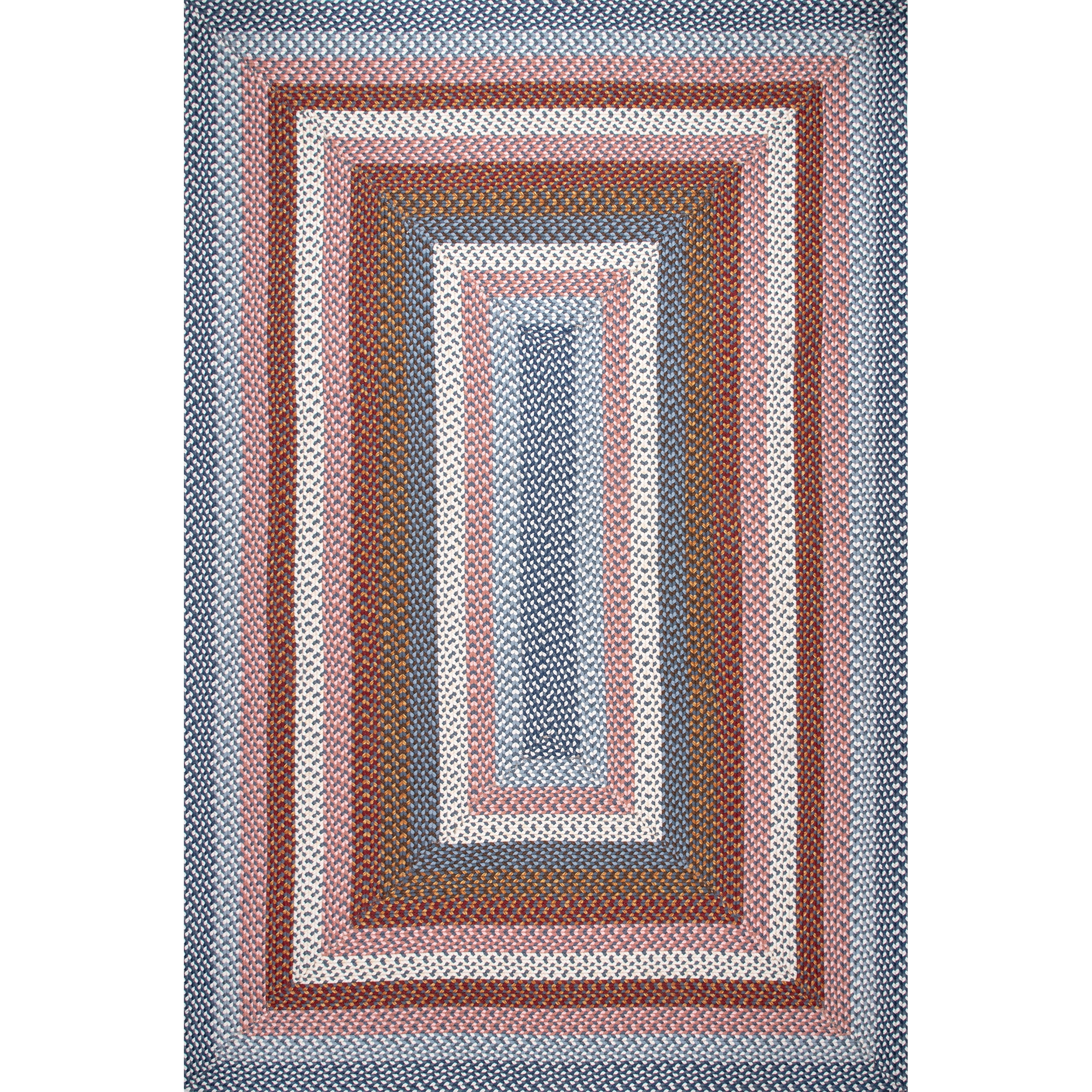 Home & Living Vintage Pink and Black Country Rag Rug Hand Loomed Floor ...