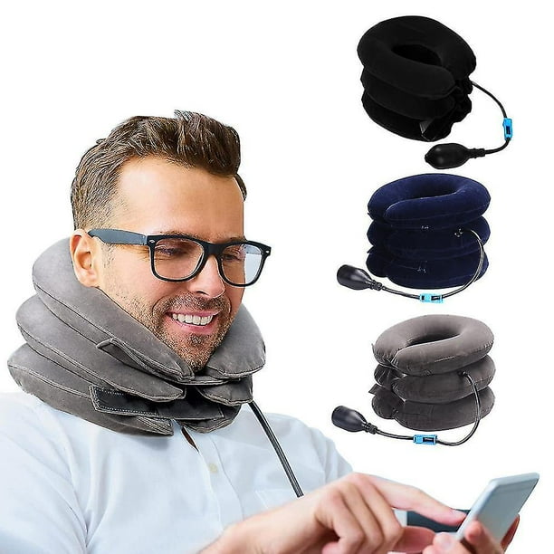 Cervical Neck Traction Device Inflatable Adjustable Neck Stretcher-grey- - Walmart.ca