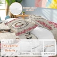 Country Rose Leaf Horseshoes Full Size Bed Set,Spring Flower Retro ...