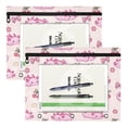 ALAZA Axolotl Cute Bows Pattern Pencil Pouch 3 Ring Binder with Clear ...