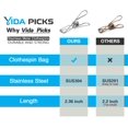 40 Pack Wire Clothes Pins Heavy Duty Outdoor, Stainless Steel ...