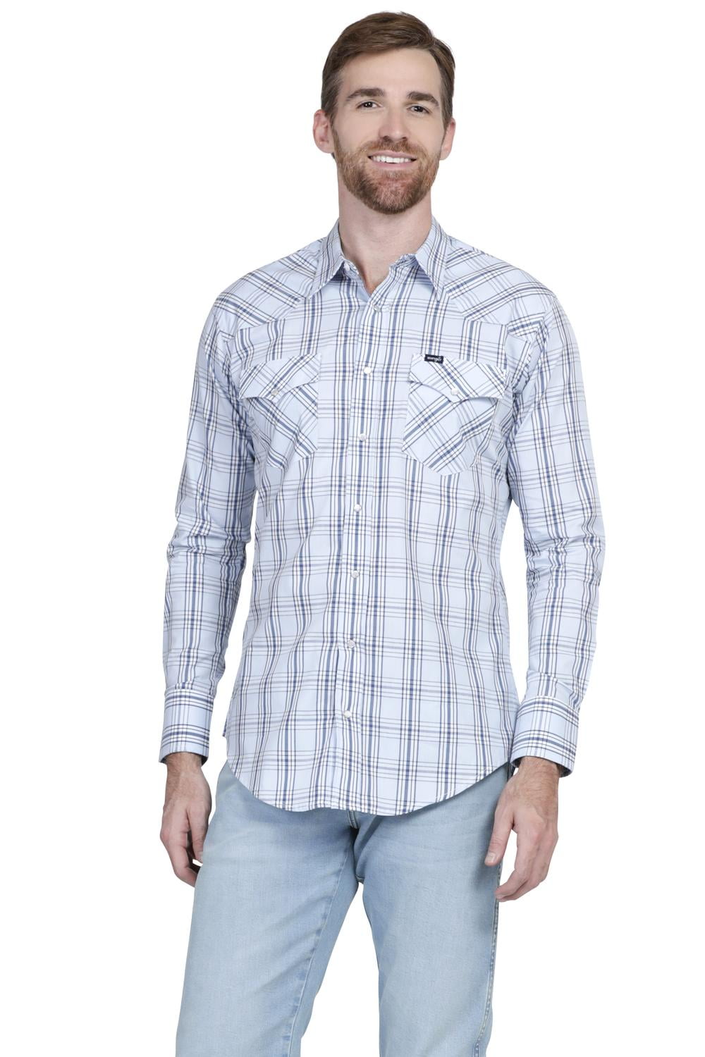Camisa Vaquera Wrangler Hombre Painted Desert W06 azul cielo 2XG ...