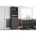 Nebula by Bestar 25" Storage Unit with Door in Bark Gray - Walmart.com