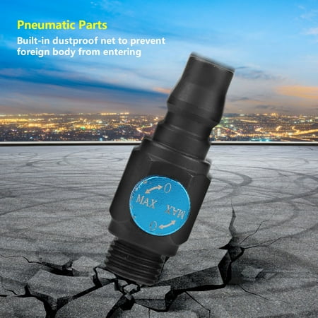 Air Connector,1/4" Air Inlet Connector Air Flow Speed Valve Pneumatic ...