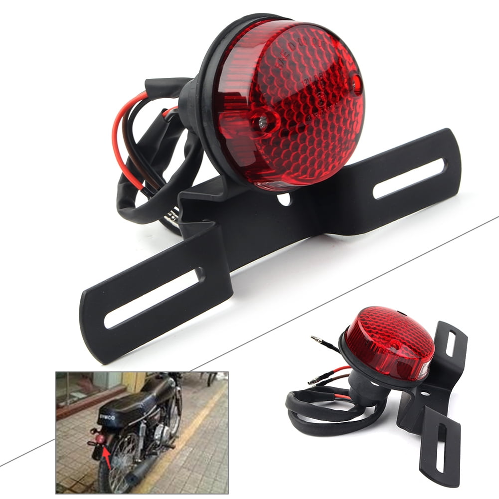 ZS 12V Round Red Motorbike Universal LED Brake Rear Tail Light for ...