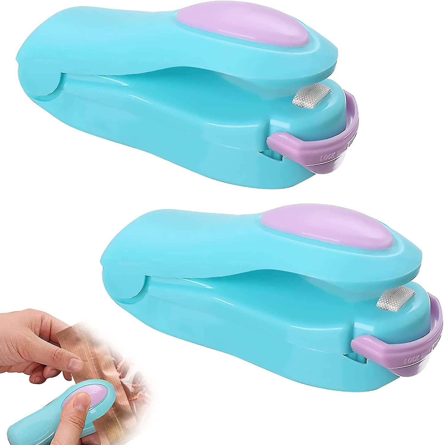 2pcs Mini Plastic Bag Sealer, Portable Plastic Bag Sealer, Mini Heat ...