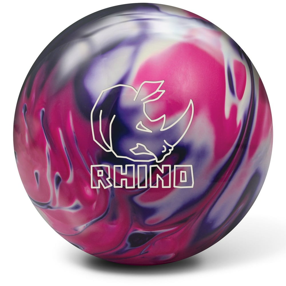 Brunswick Rhino Reactive Bowling Ball- Purple/Pink/White Pearl (14lbs ...