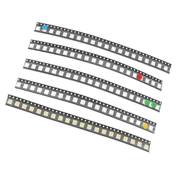 de diodo LED de 100 Uds SMD de 5 colores, azul, rojo, blanco, verde ...