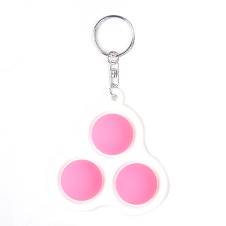 Silicone Key Chain Fidget Dimple Toy Triangle Double Adults Color ...